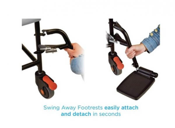 Nova Drop Arm Commode Transport Chair | San Diego Homecare